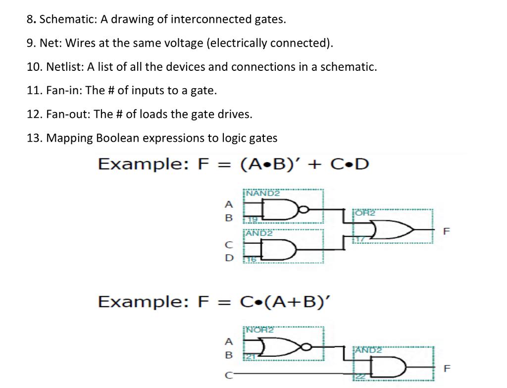 Solved 8. Schematic: A drawing of interconnected gates. 9. | Chegg.com