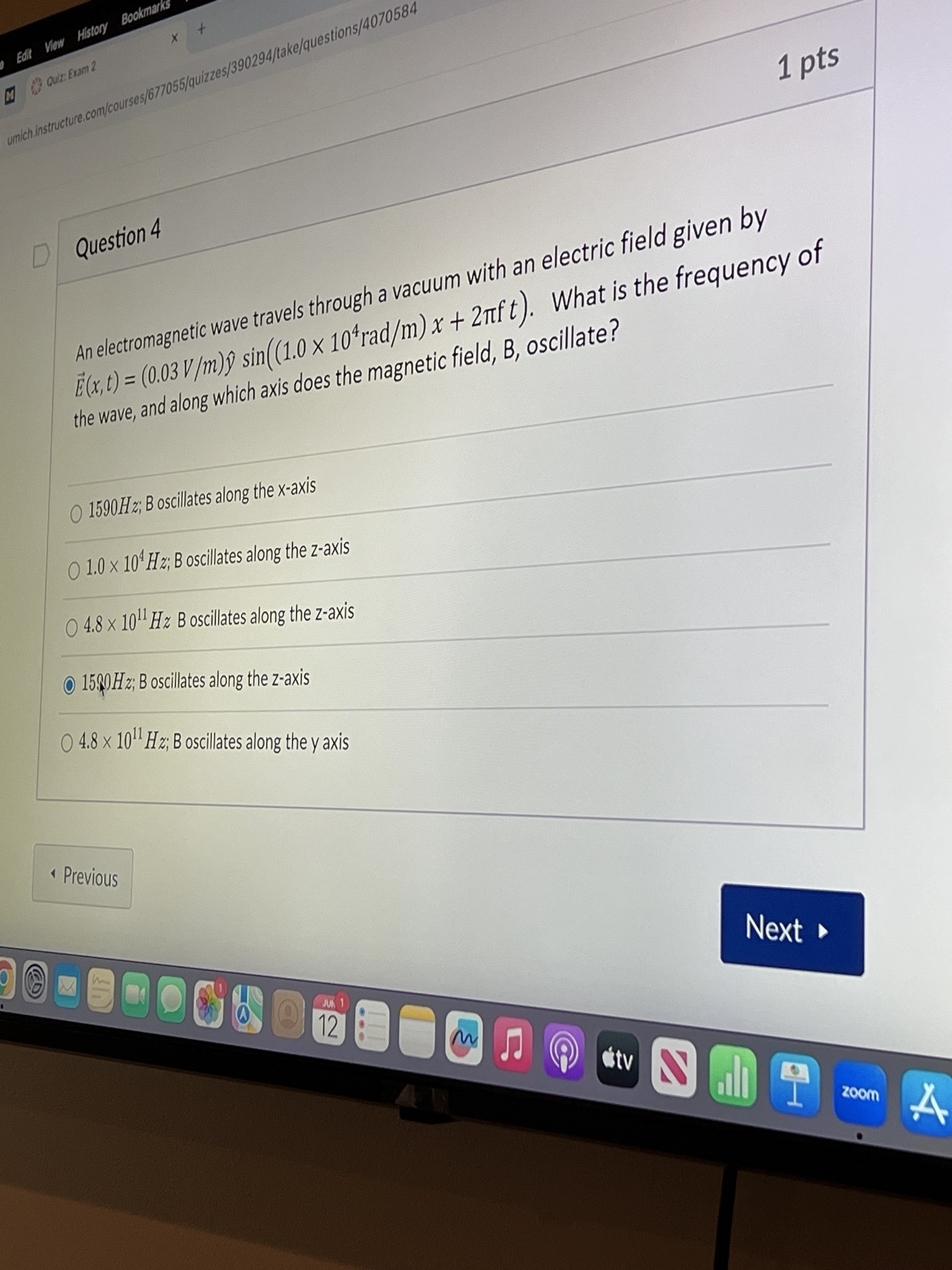 Solved Question 4An electromagnetic wave travels through a | Chegg.com