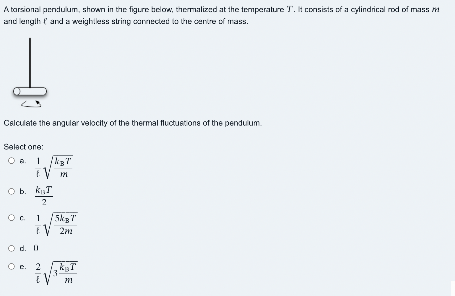 Solved A torsional pendulum, shown in the figure below, | Chegg.com