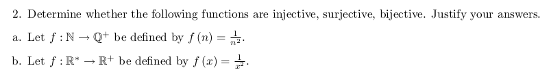 Solved 2. Determine whether the following functions are | Chegg.com