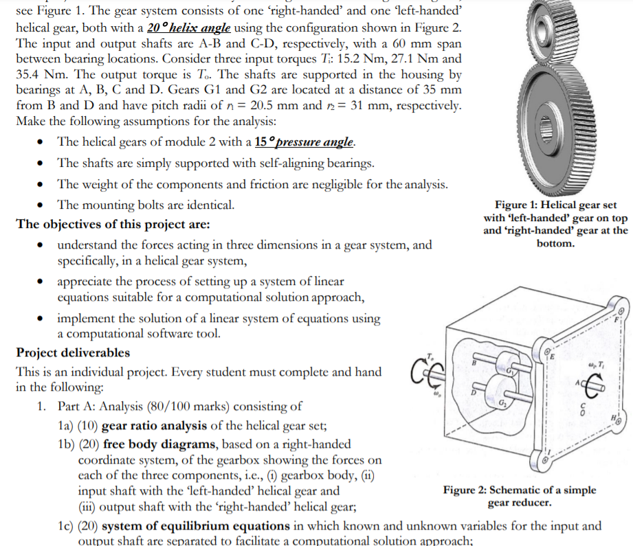 . see Figure 1. The gear system consists of one | Chegg.com