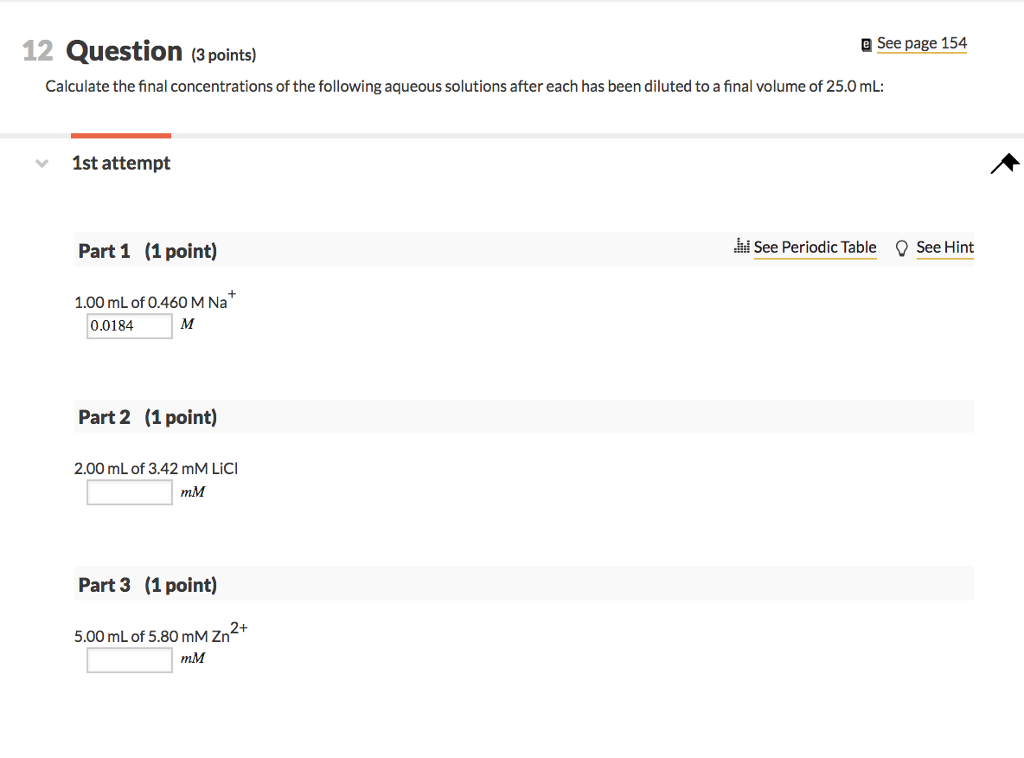 Solved 12 Question (3 points) aSee page 154 Calculate the | Chegg.com