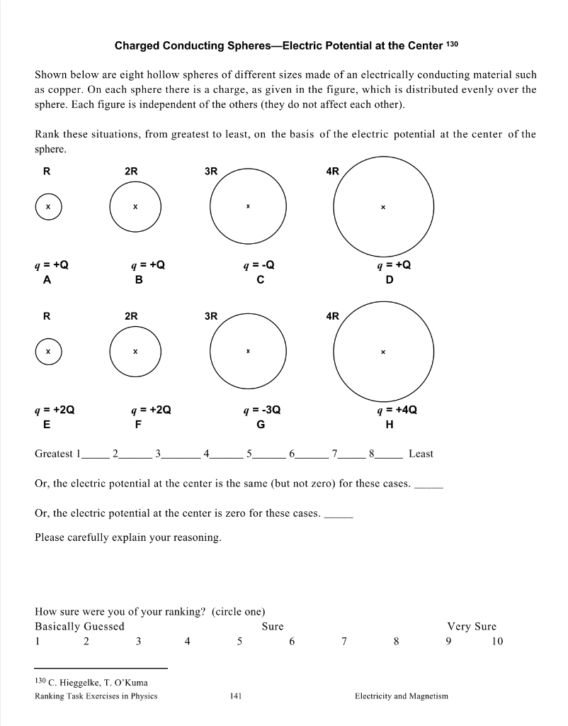 Solved Charged Conducting Spheres-Electric Potential at the | Chegg.com