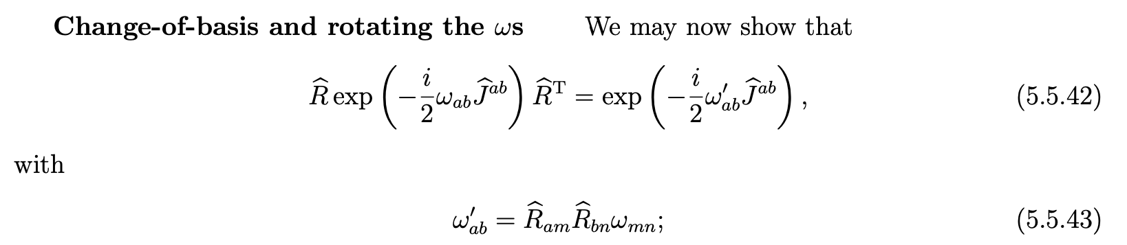 Change-of-basis and rotating the ωs We may now show | Chegg.com