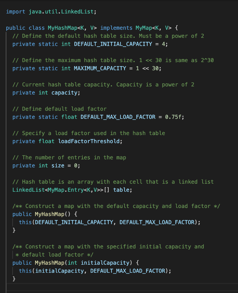 Solved In the text you will find a custom Map interface to | Chegg.com