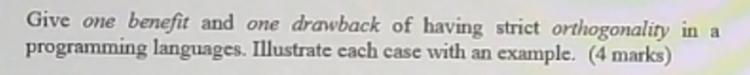 Solved Give one benefit and one drawback of having strict | Chegg.com