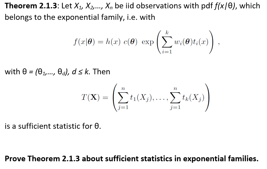 Solved Theorem 2.1.3: Let X1,X2,…,Xn be iid observations | Chegg.com