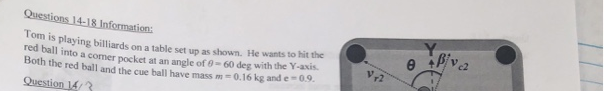 Vc1 = 7.50 m/s what is the velocity Vc2 of the cue | Chegg.com