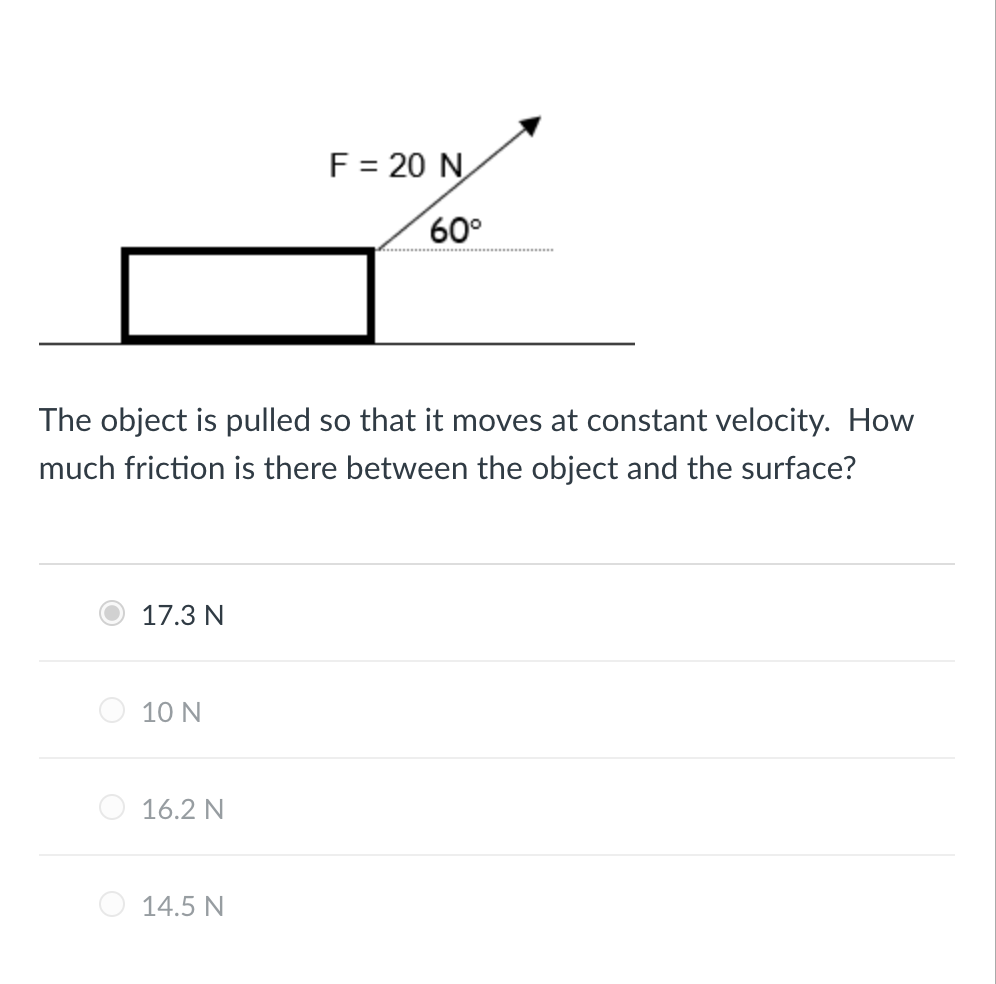 Solved The Object Is Pulled So That It Moves At Constant
