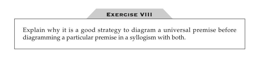 Solved EXERCISE VIII Explain why it is a good strategy to | Chegg.com