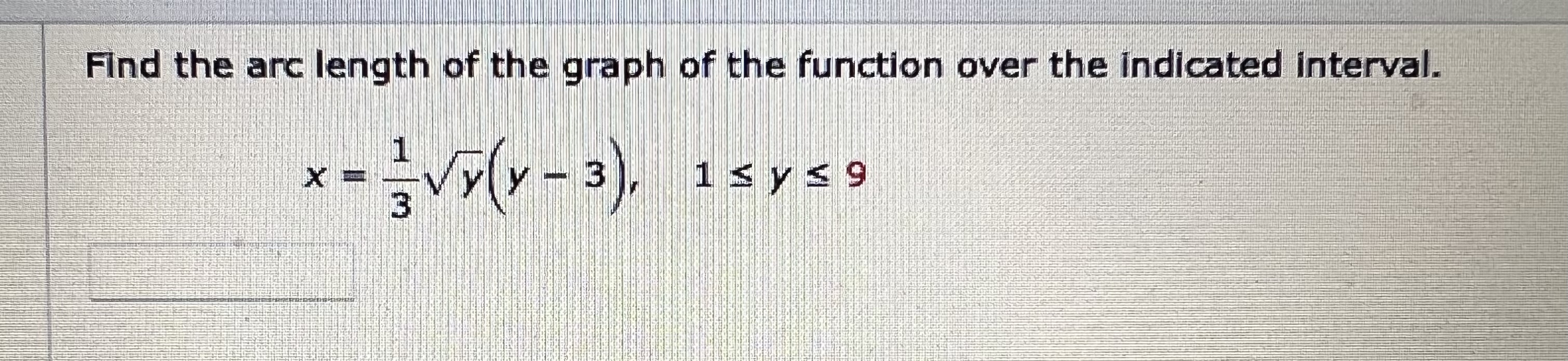 Solved Find the arc length of the graph of the function over | Chegg.com