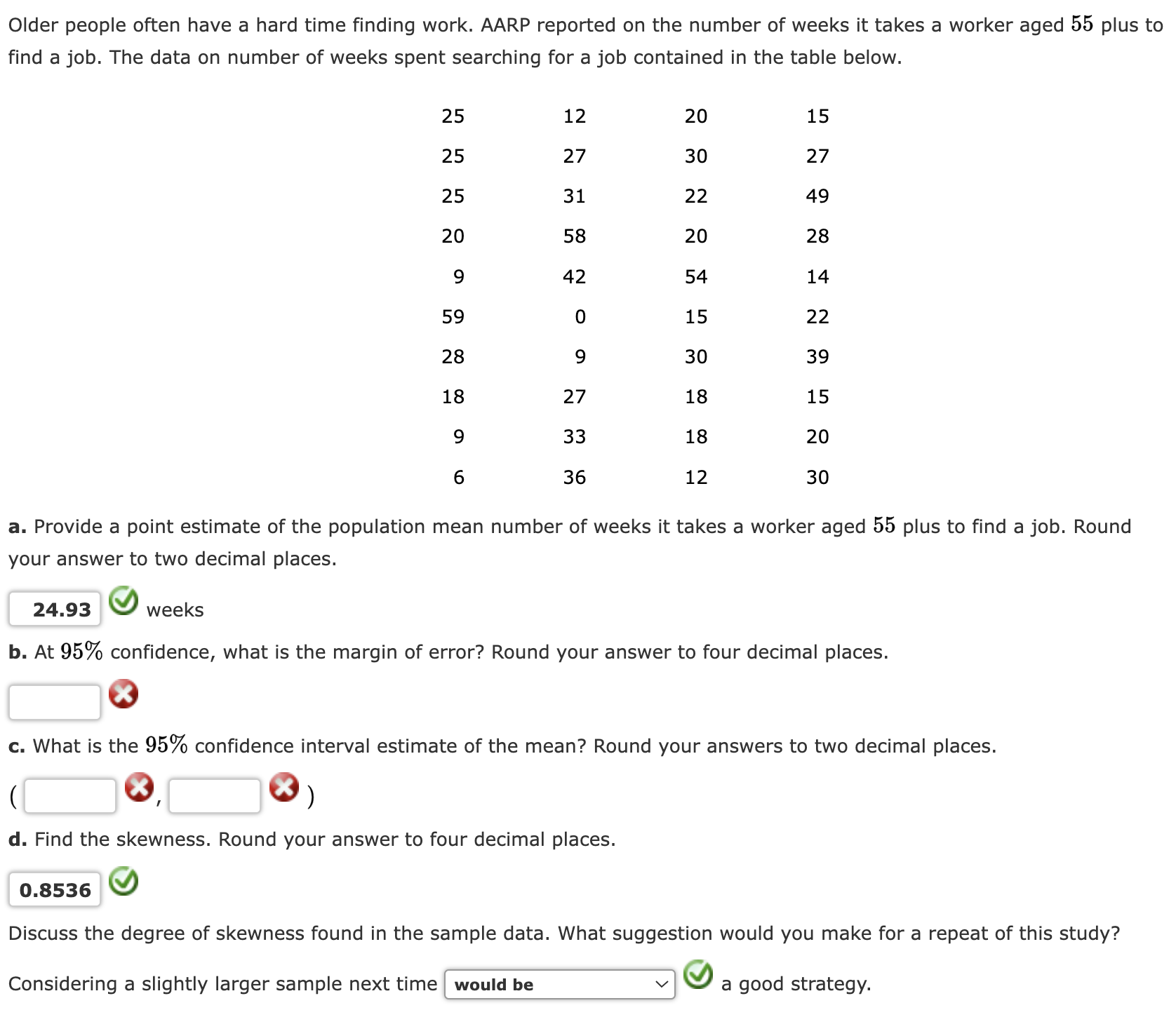 Solved Older people often have a hard time finding work. | Chegg.com