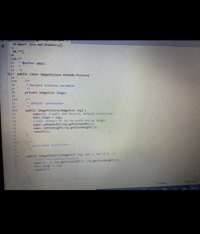 magpicture.java 18 import java.awt.Color: 8@ /** 7 | Chegg.com