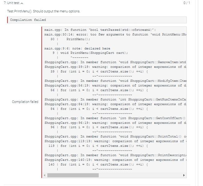 Solved I am getting a compilation failed for this | Chegg.com