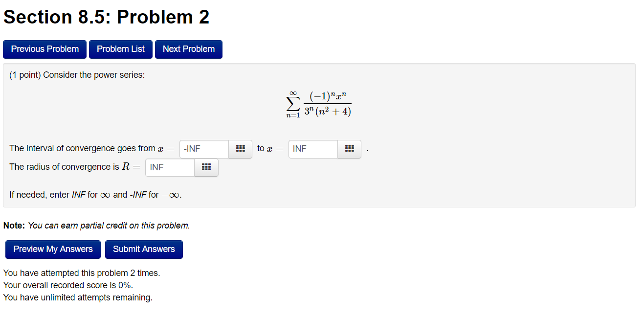 Solved Section 8.5: Problem 2 Previous Problem Problem List | Chegg.com