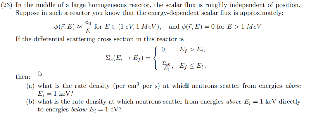 (23) In the middle of a large homogeneous reactor, | Chegg.com