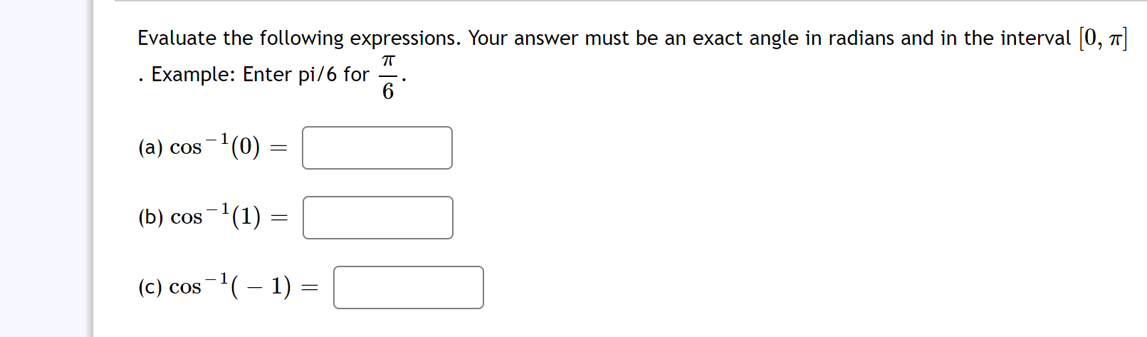 Solved Evaluate the following expressions. Your answer must | Chegg.com