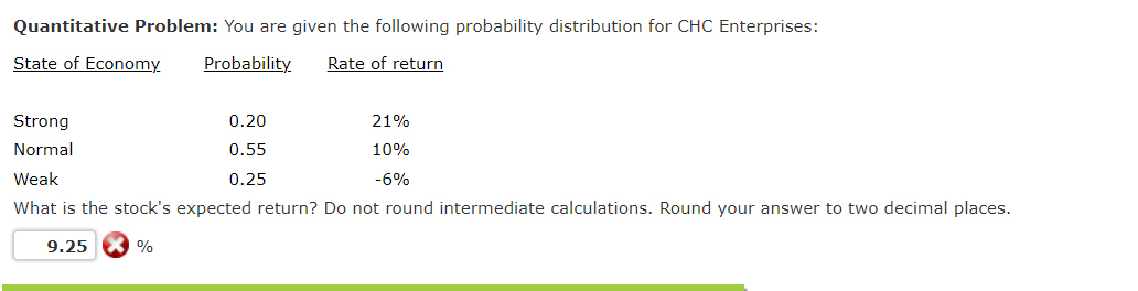 Solved Quantitative Problem: You are given the following | Chegg.com