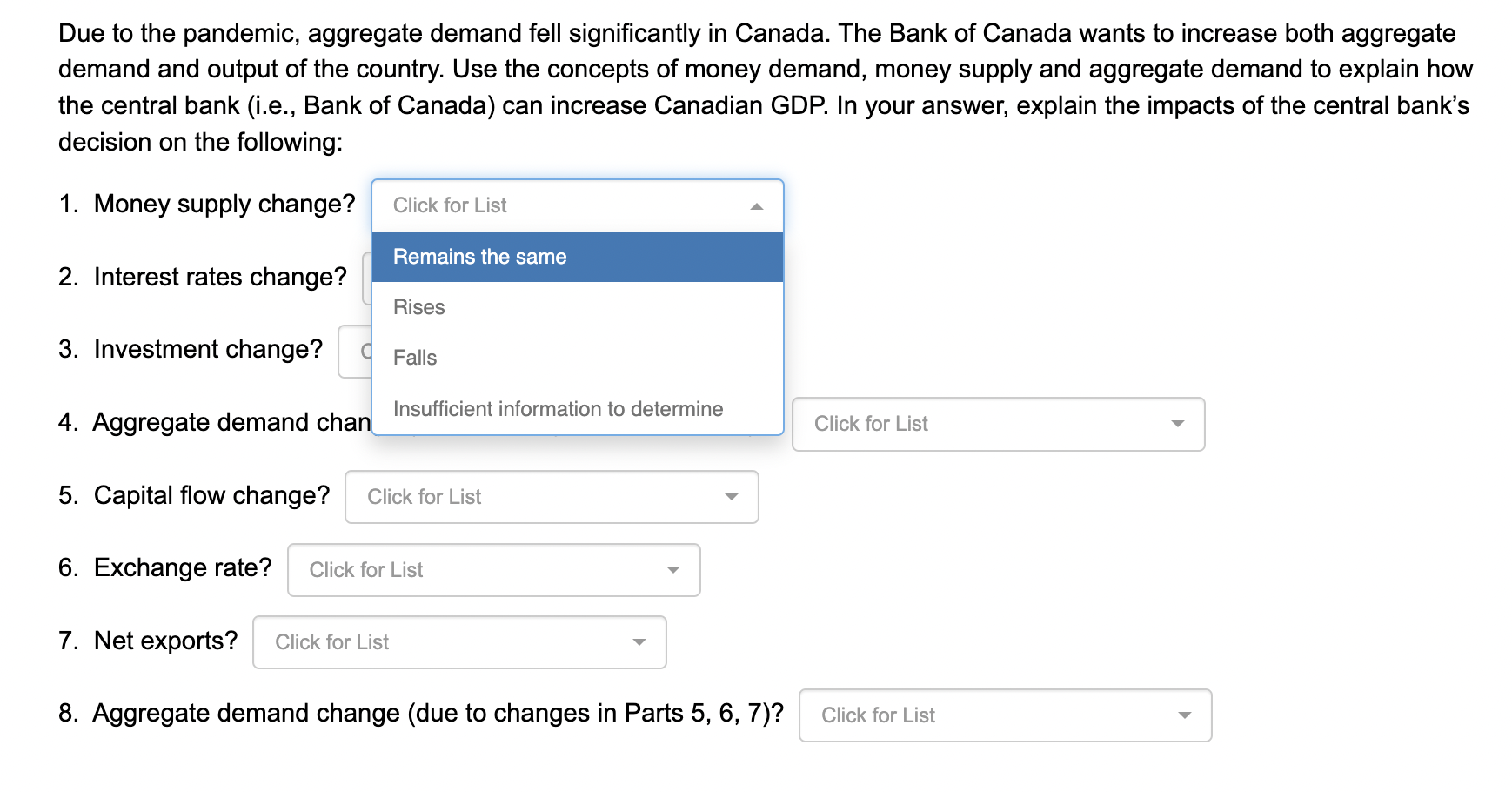 Solved Due to the pandemic, aggregate demand fell | Chegg.com