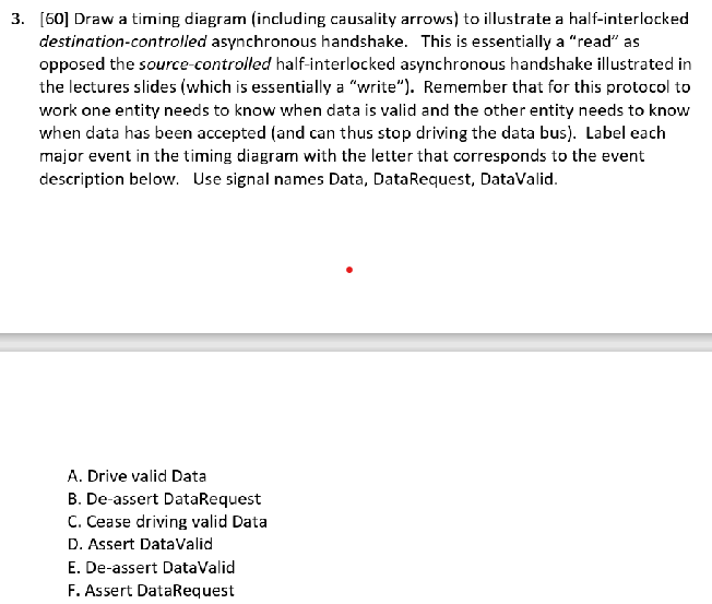 Solved [60] ﻿Draw a timing diagram (including causality | Chegg.com