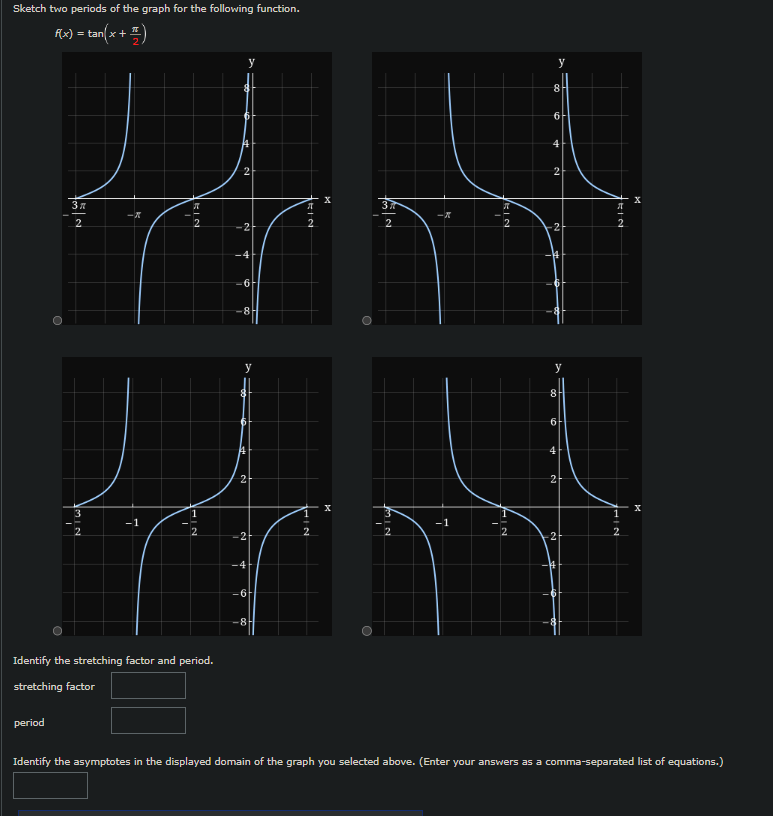 Solved Sketch two periods of ﻿the graph for the following | Chegg.com