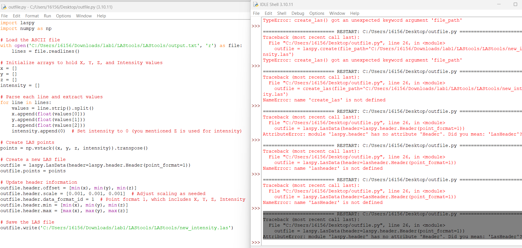 outfile.py - C:/Users/16156/Desktop/outfile.py | Chegg.com