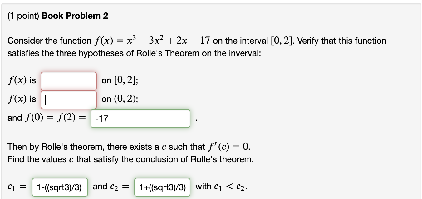 Solved (1 point) Book Problem 2 Consider the function f(x) = | Chegg.com