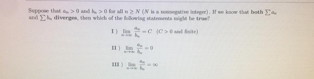 Solved Suppose that an > 0 and on > 0 for all n N (N is a | Chegg.com