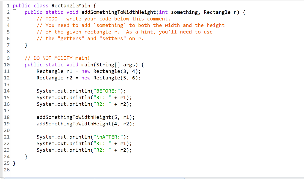 Solved lep 3: Edil RectangleMain.java EFCRE: 1: Rectangle | Chegg.com