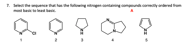 Solved 7. Select the sequence that has the following | Chegg.com
