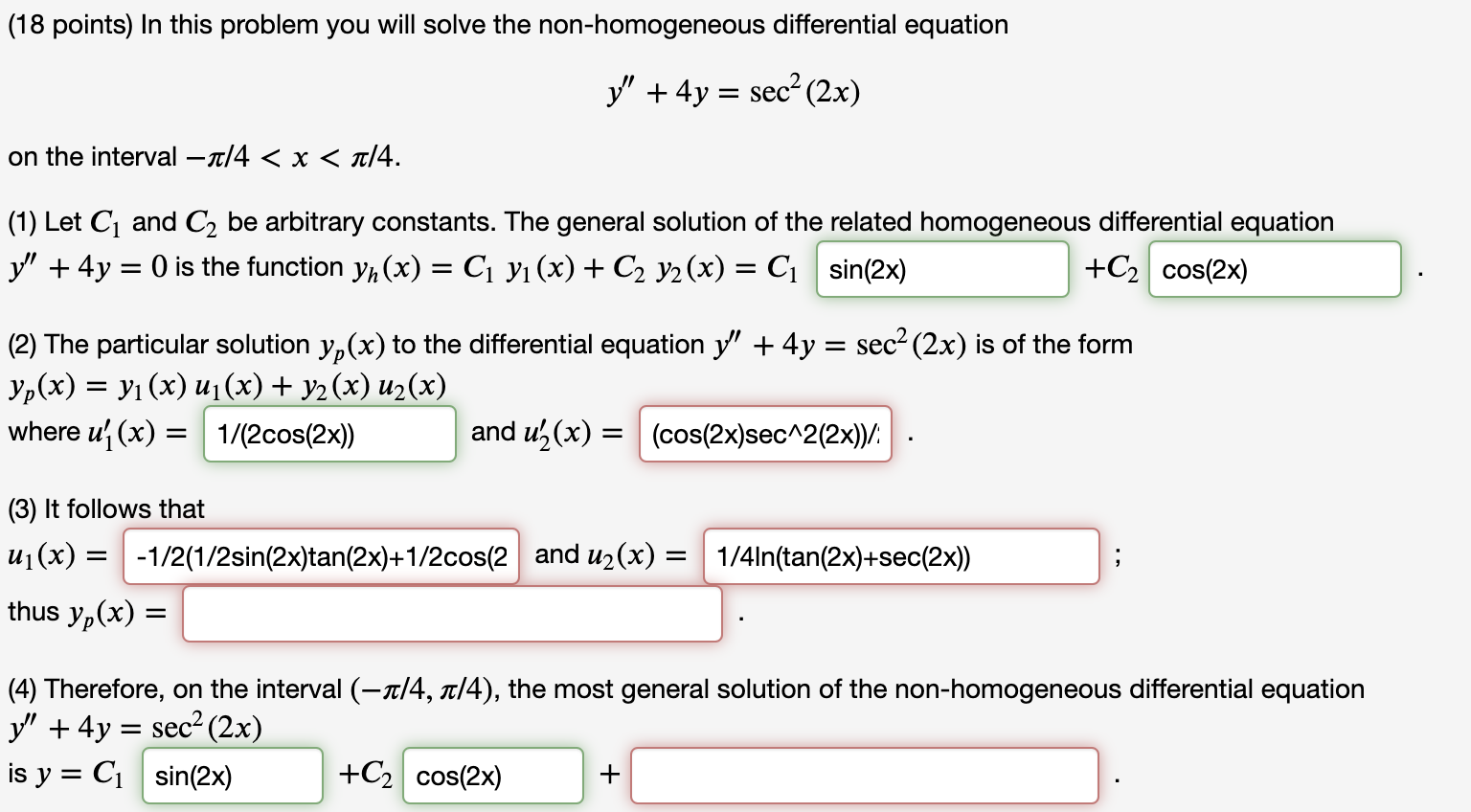 Solved (18 points) In this problem you will solve the | Chegg.com