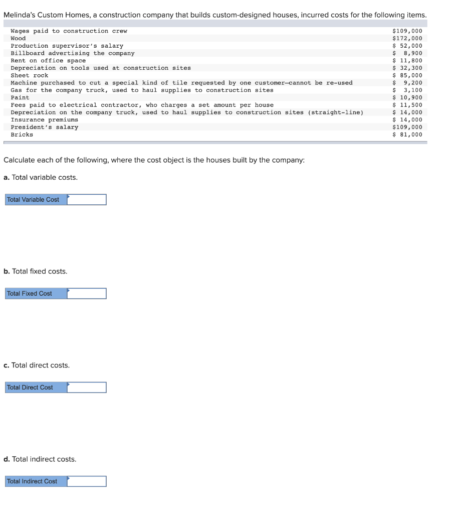 Solved Calculate each of the following, where the cost | Chegg.com