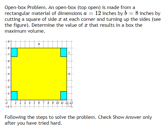 Solved Open Box Problem An Open Box Top Open Is Made From 