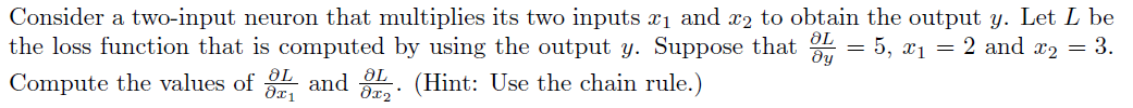Solved Consider a two-input neuron that multiplies its two | Chegg.com