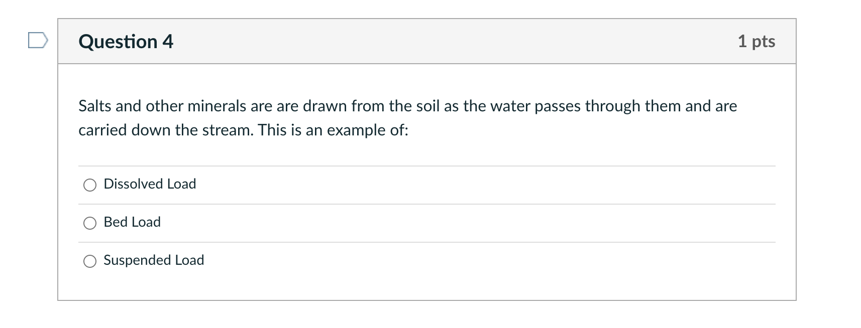 Solved Question 4 1 pts Salts and other minerals are are | Chegg.com