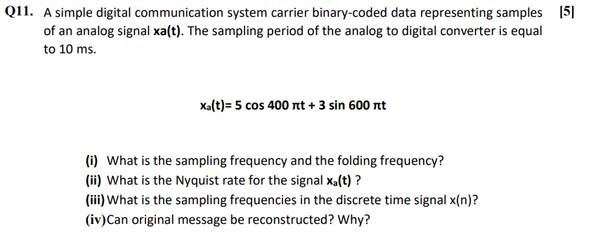 Solved [5] Q11. A simple digital communication system | Chegg.com