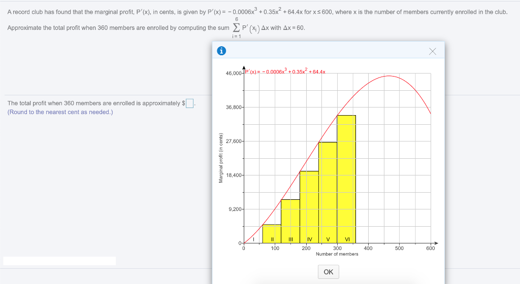 Solved "(x) = - 0.0006x3 +0.35x² + 64.4x 46,000- A record | Chegg.com