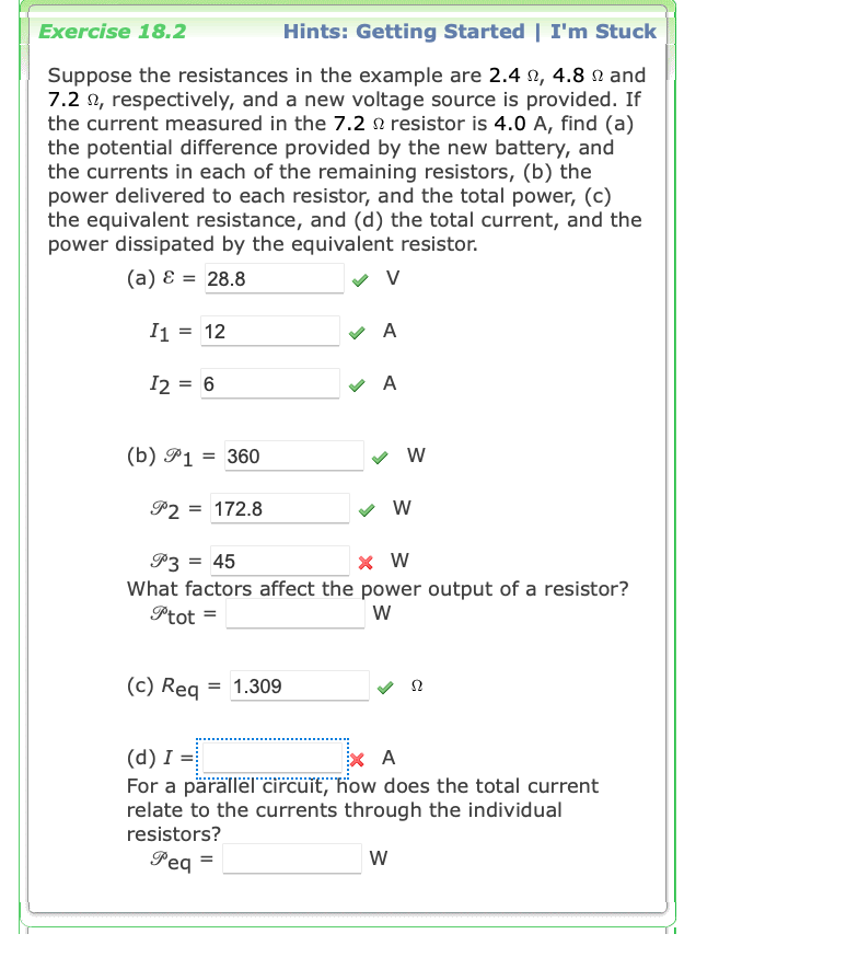 Exercise 18.2 Hints: Getting Started | I'm Stuck | Chegg.com