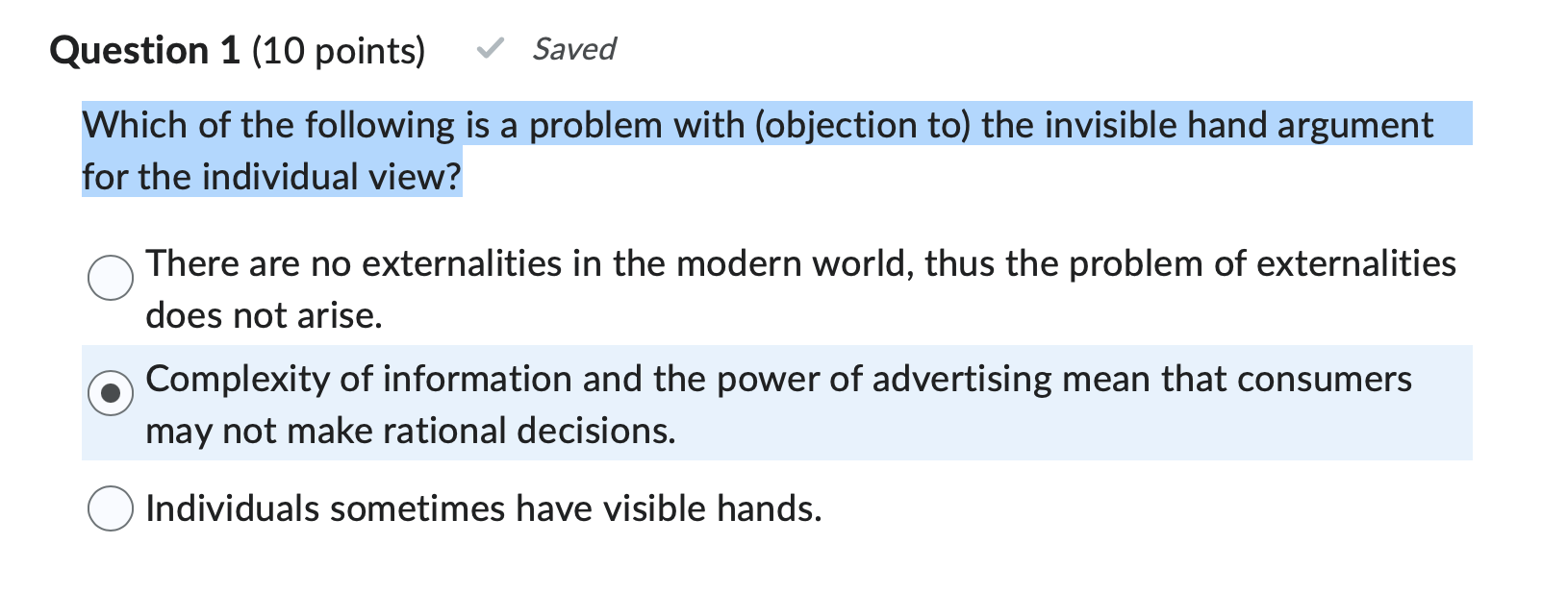 Solved Which of the following is a problem with (objection | Chegg.com