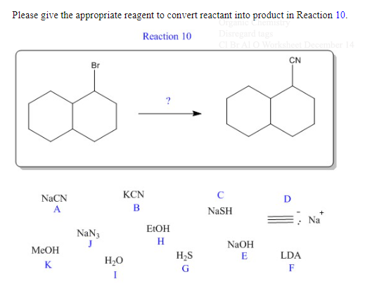 Solved Please give the appropriate reagent to convert | Chegg.com