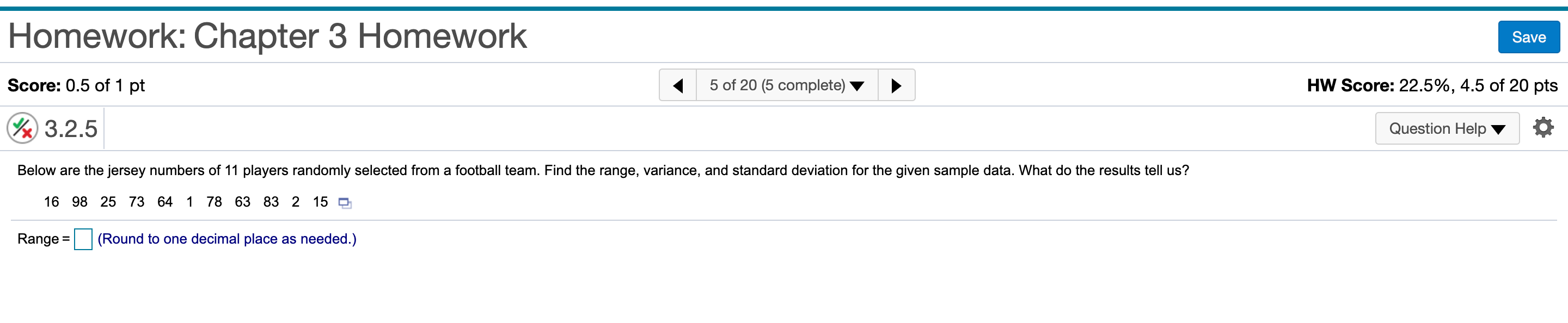 Solved Homework Chapter 3 Homework Save Score 0 5 Of 1 Pt