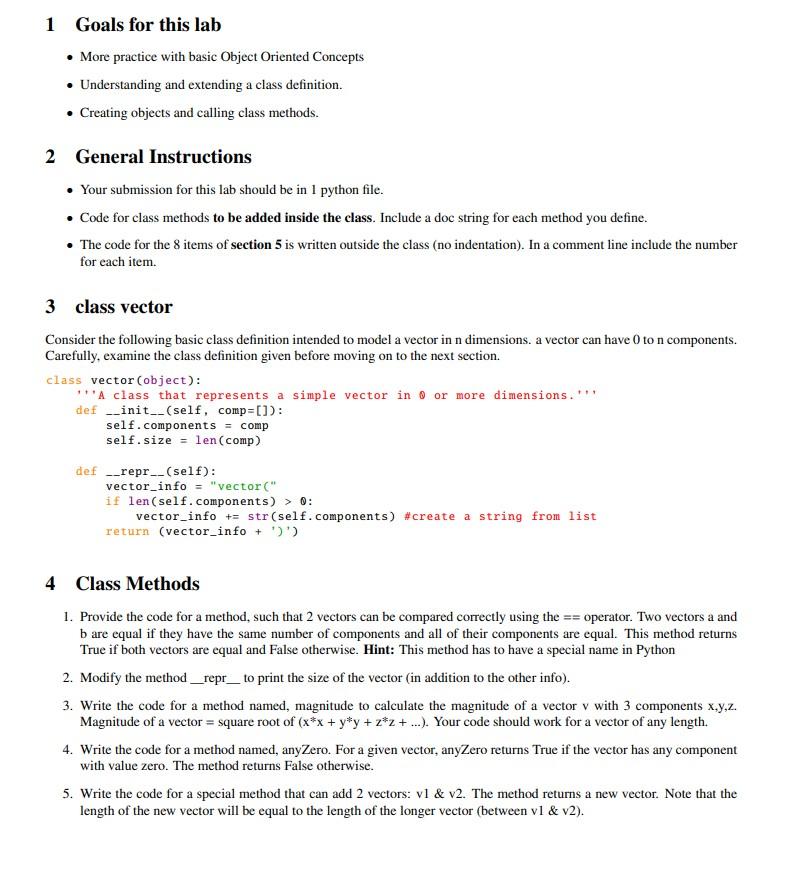 Solved 1 Goals for this lab . More practice with basic | Chegg.com