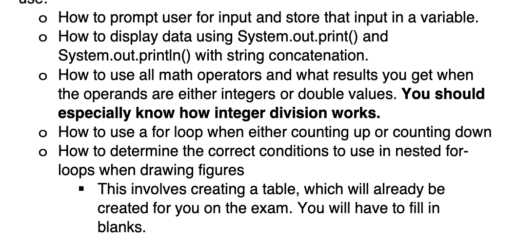 Solved o How to prompt user for input and store that input | Chegg.com