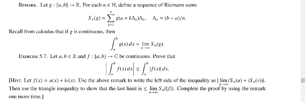 Solved Rrmark. Let g:[a,b]→R. For each n∈N, define a | Chegg.com