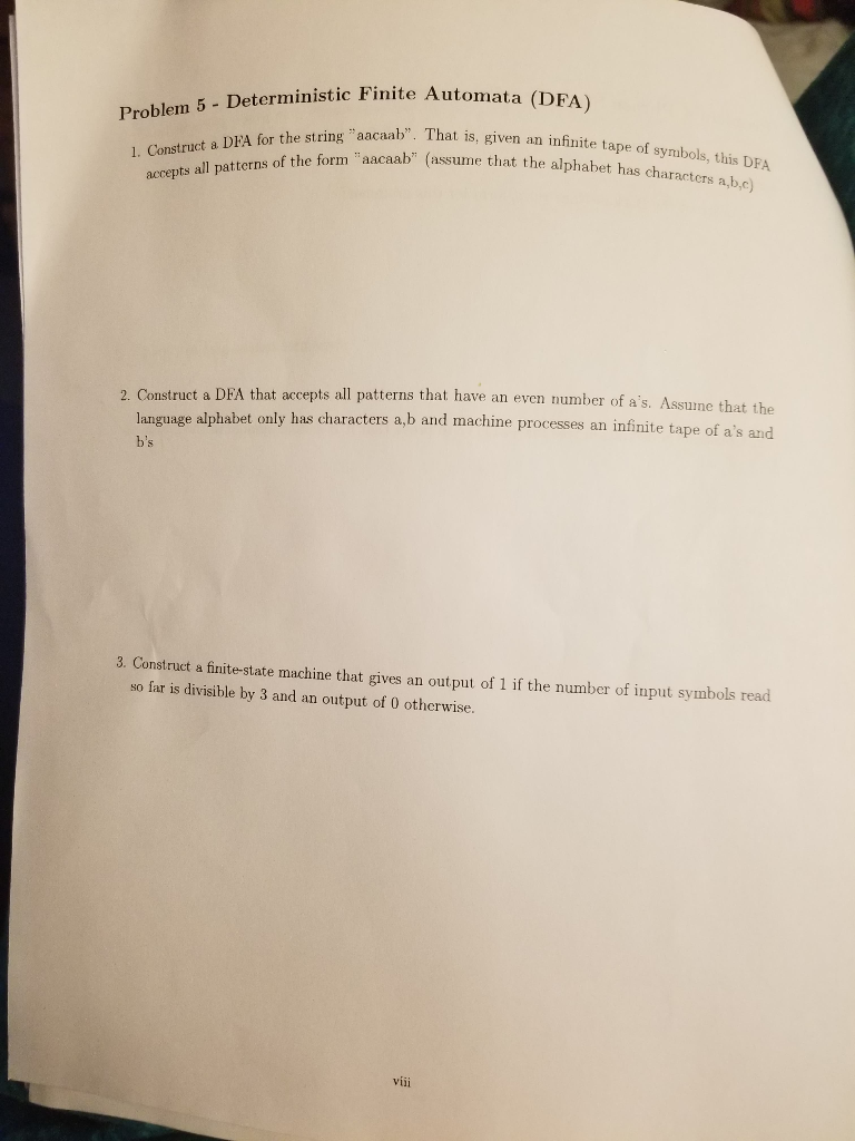 Solved Em 5 Deterministic Finite Automata Dfa 1