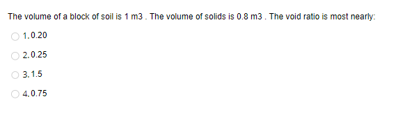 Solved The volume of a block of soil is 1 m3. The volume of | Chegg.com