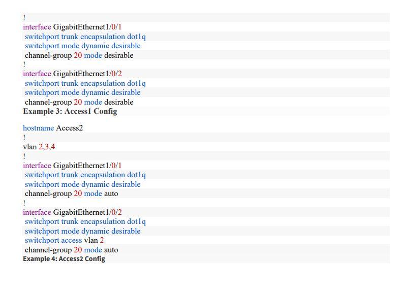 Solved Config Lab L2 EtherChannel 2 Both layer 2 | Chegg.com