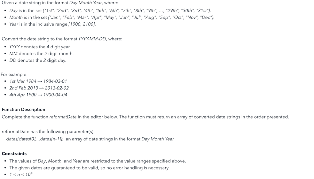 Solved Given A Date String In The Format Day Month Year Chegg
