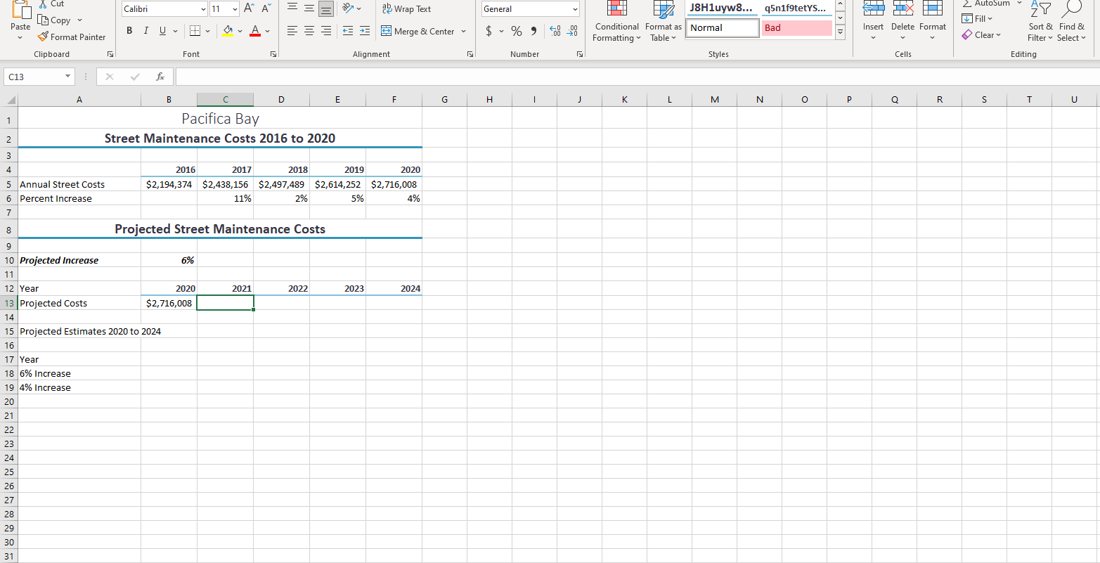 Step Instructions Points Possible 1 Open the Excel | Chegg.com