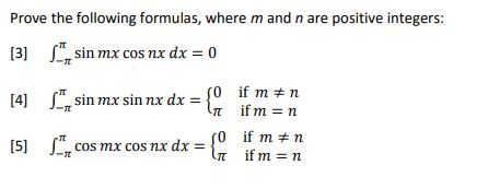 Solved Prove the following formulas, where m and n are | Chegg.com